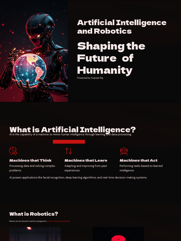 AI and Robotics: Shaping Humanity's Future | PDF | Artificial ...