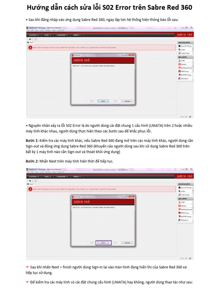 Hướng Dẫn Cách Khắc Phục Lỗi S02 Error Trên Sabre Red 360 | PDF