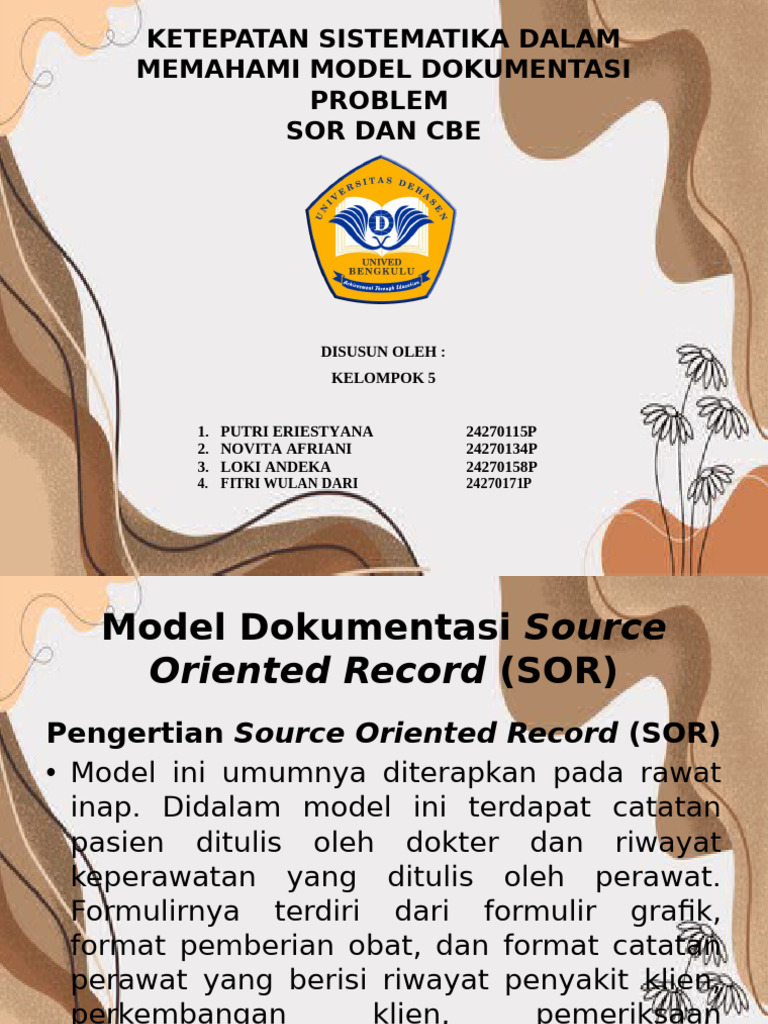 PPT - DOKUMENTASI PROBLEM SOR DAN CBE | PDF