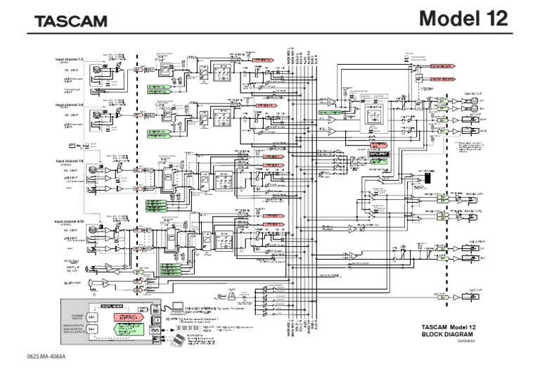 TASCAM Model 12 Mixer Overview | PDF | Equalization (Audio) | Digital ...