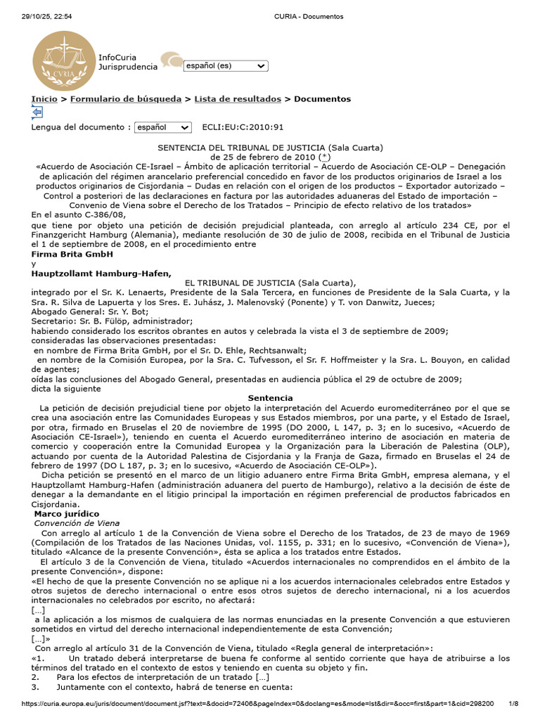 CURIA - Documentos | PDF | aduana | Israel