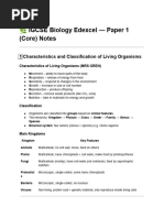 IGCSE Biology Notes Summary PDF | PDF | Cell (Biology) | Circulatory System