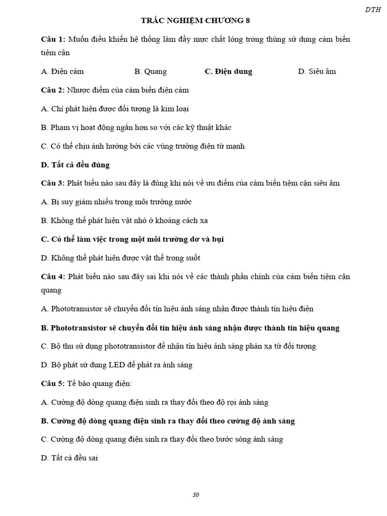 DLCB Chương 8 | PDF