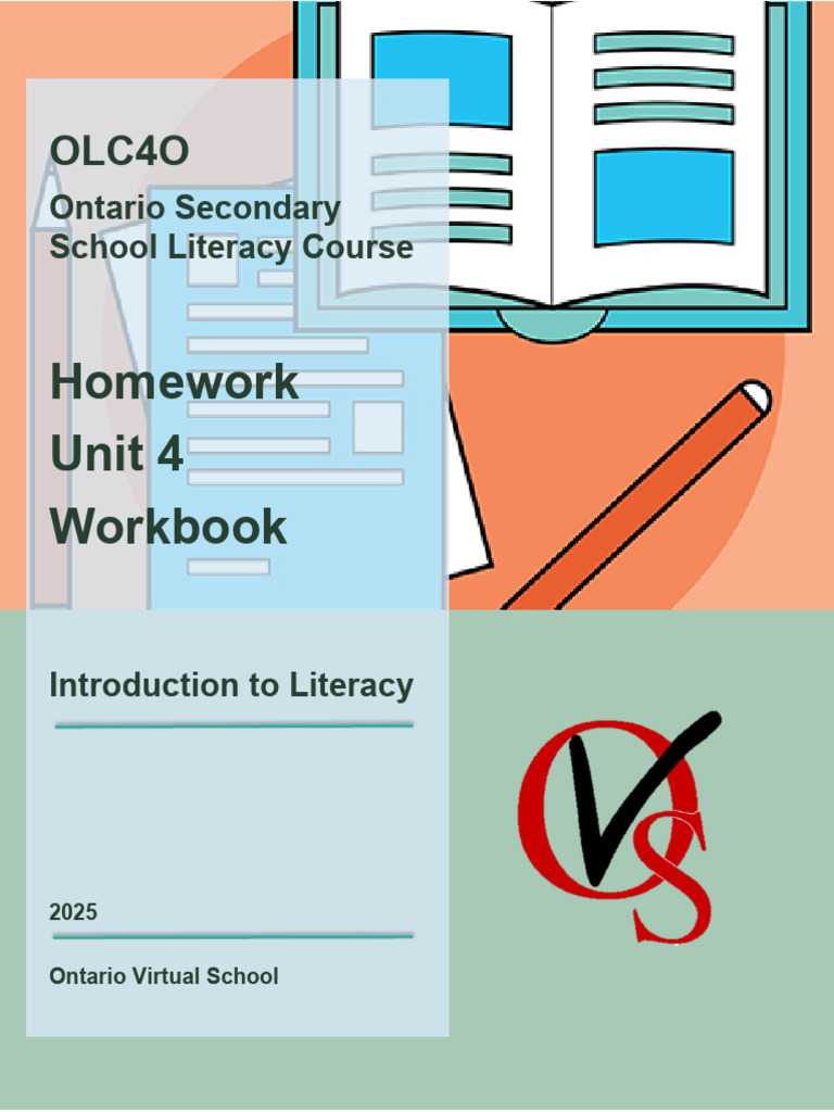 Ontario Literacy Course Homework Workbook | PDF | Citation | Learning