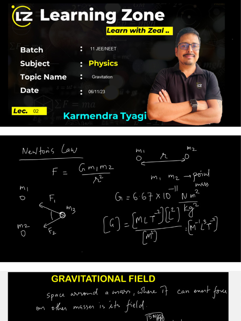 Gravitation Lec 2 | PDF