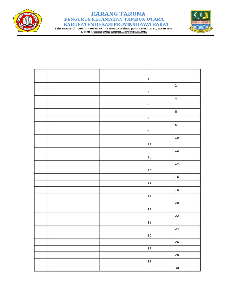 Absen Rapat Bulanan November 2025 - 125337 | PDF