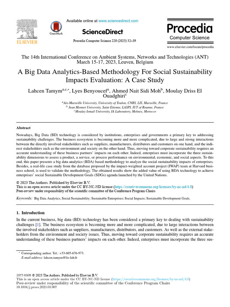 Big Data Methodology for Social Sustainability | PDF | Sustainability ...