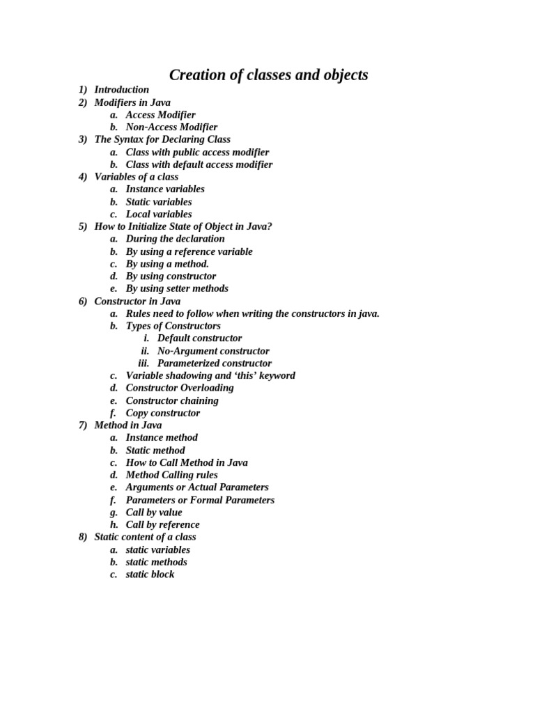 Creation of Classes and Objects | PDF | Programming | Constructor (Object Oriented Programming)