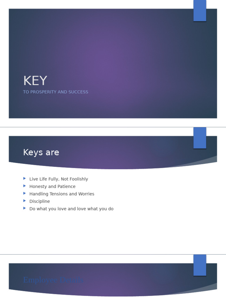 Keys To Success | PDF