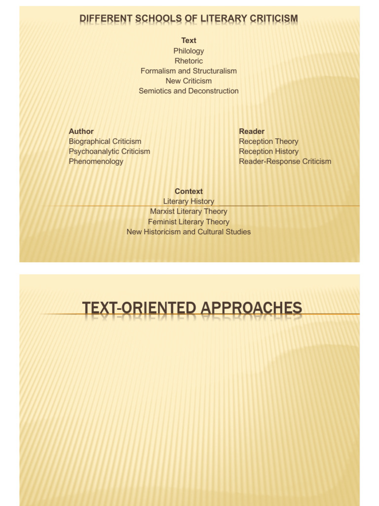 Schools of Literary Criticism Explained | PDF | Deconstruction ...