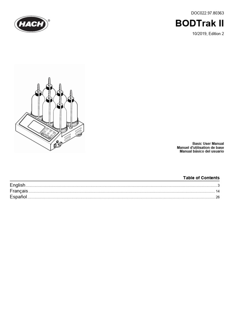 Hach BODTrak II BOD Apparatus Basic Manual | PDF | Electromagnetic ...