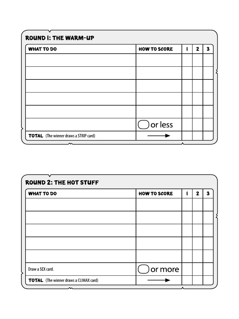 Blank Score Pads | PDF