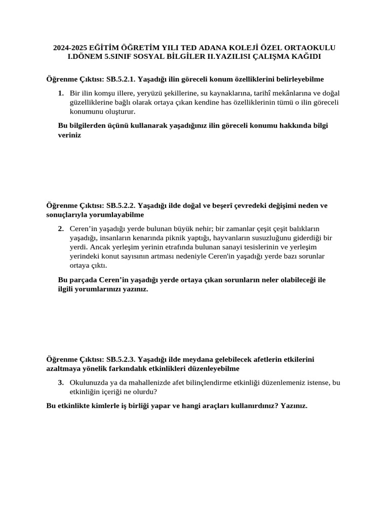 Calisma Kagidi | PDF