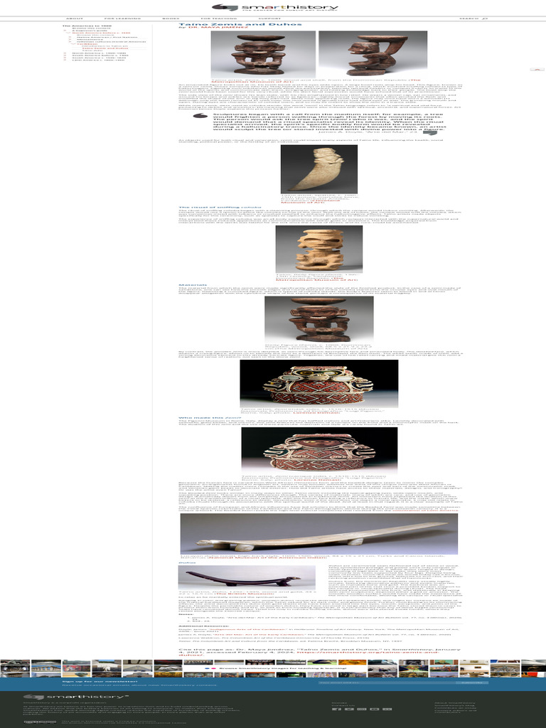 Taíno Zemis and Duhos | PDF