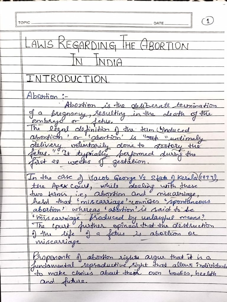 Laws Regarding Abortion in India | PDF