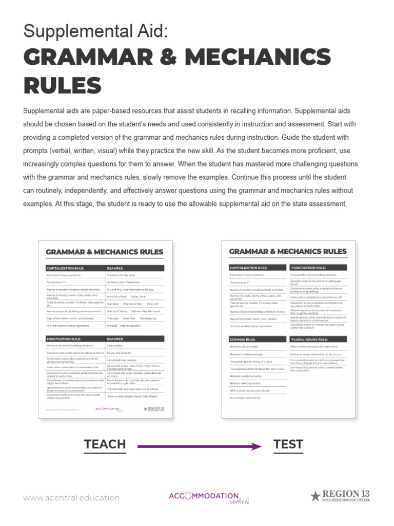 Grammar and Mechanics Rules | PDF | Noun | Comma
