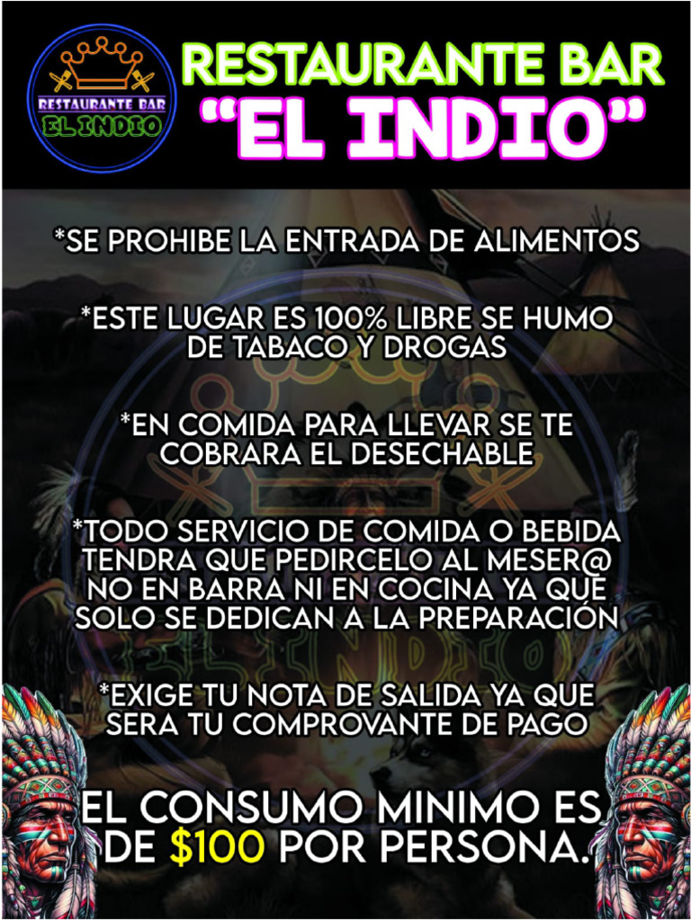 Menu El Indio | PDF