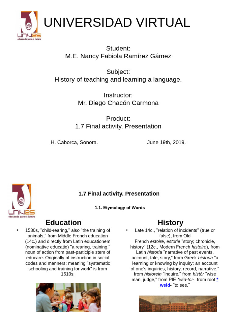 1.7 Final Activity. Presentation | PDF | Knowledge | English Language