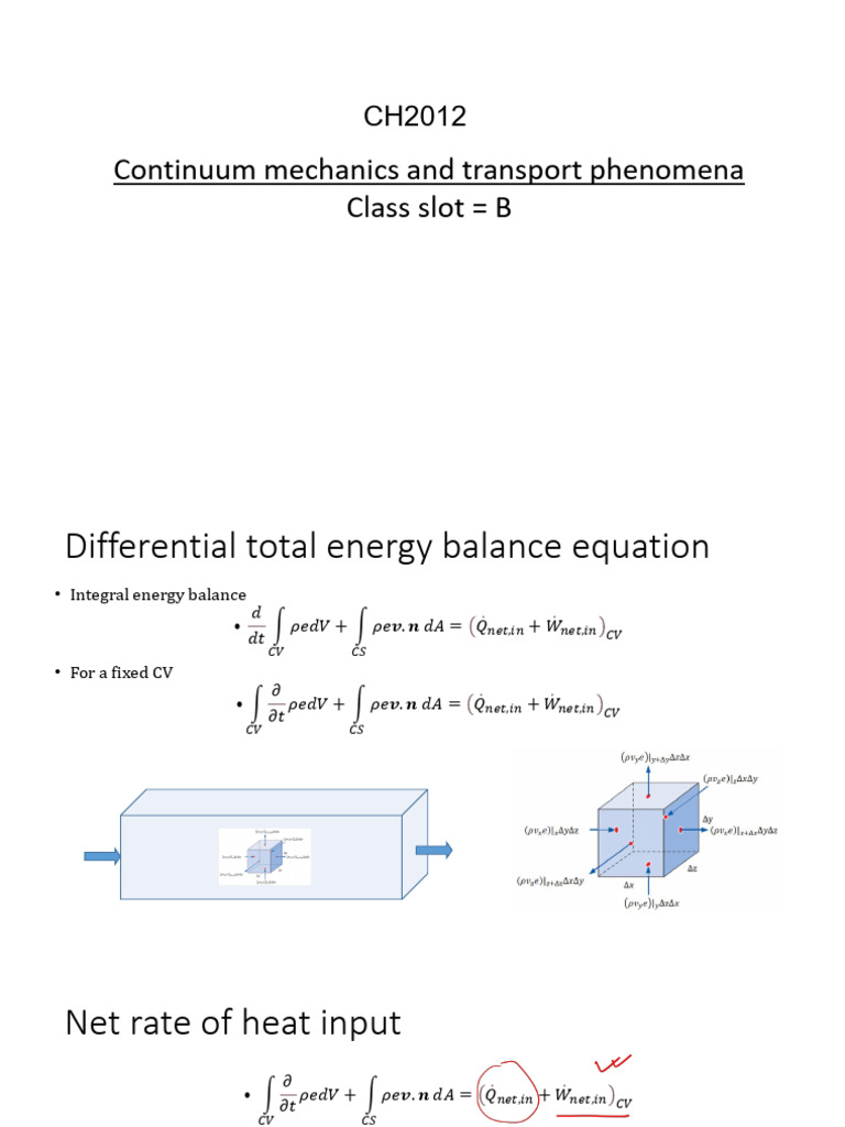 Differential Energy Balance | PDF | Heat Transfer | Thermal Conduction