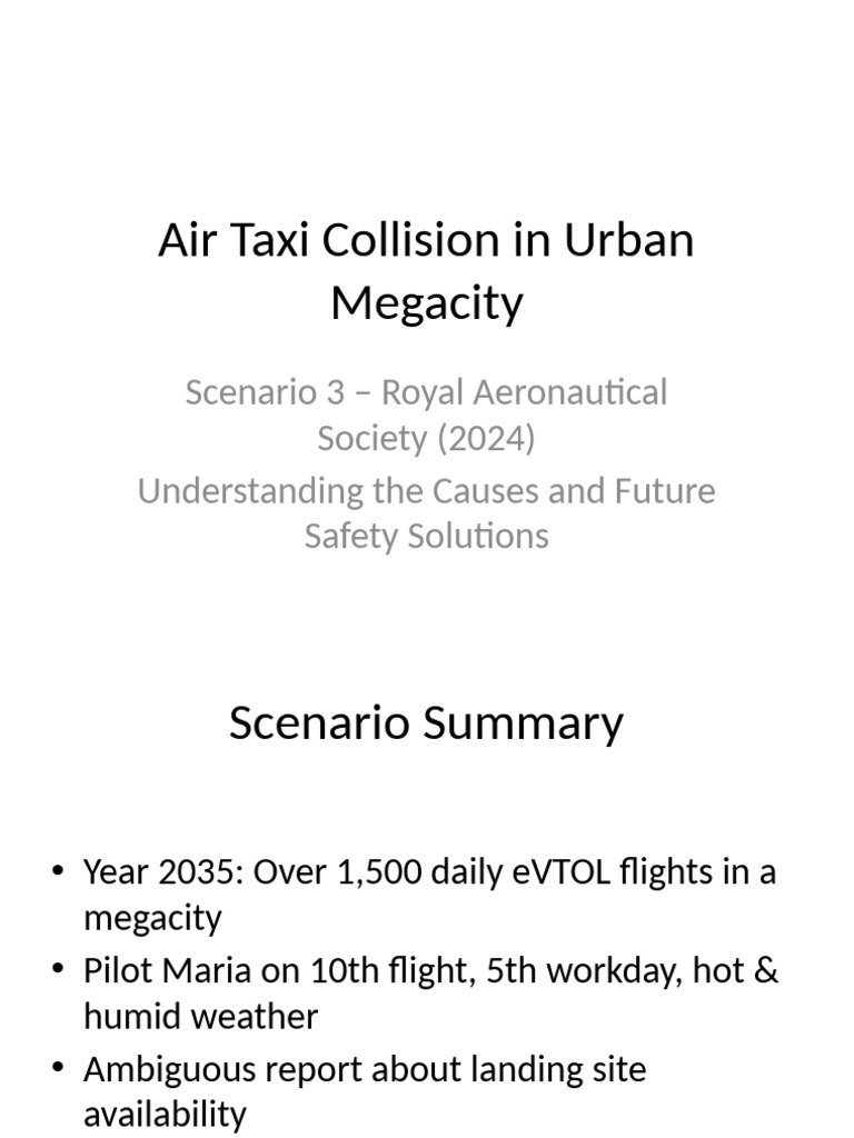 Air Taxi Collision Scenario3 Presentation | PDF