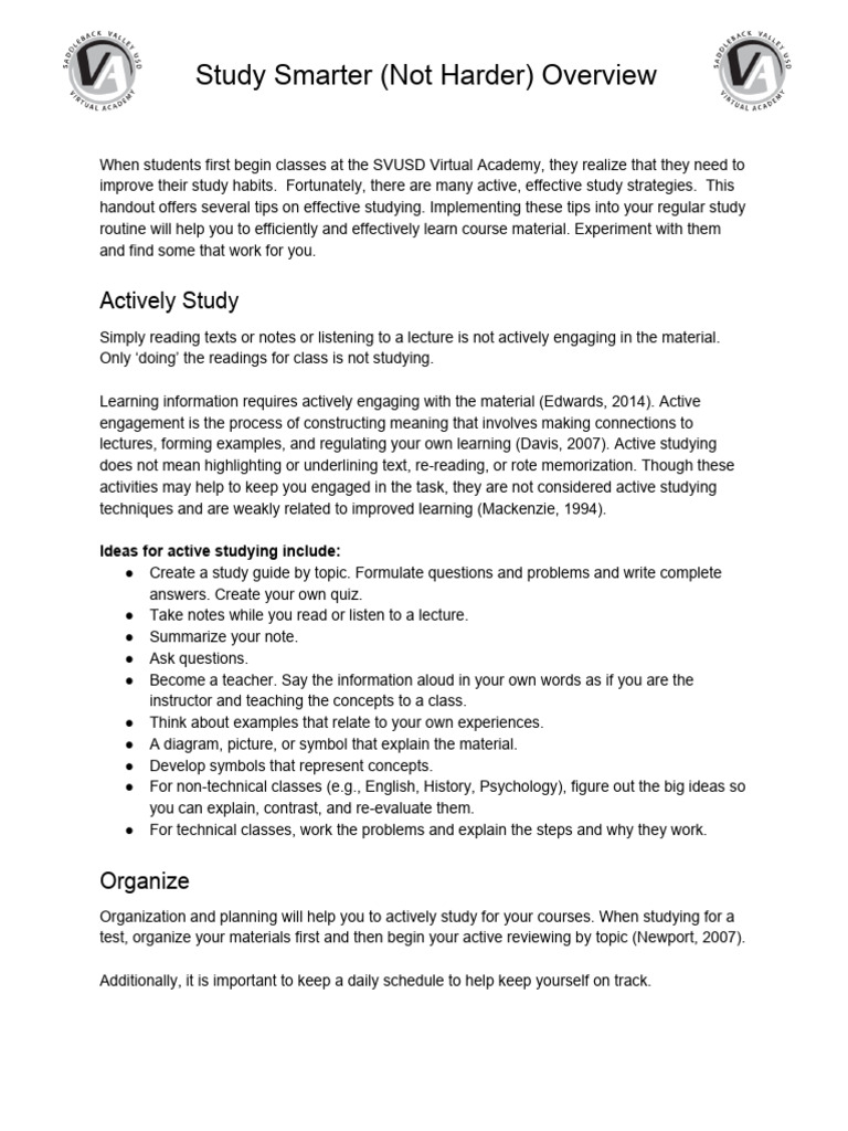 Effective Study Strategies Guide | PDF | Lecture | Attention