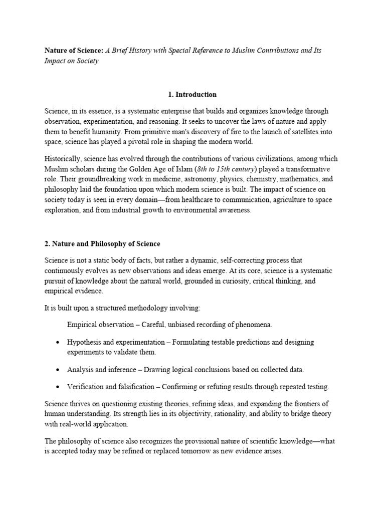 Muslim Contributions to Science History | PDF | Science