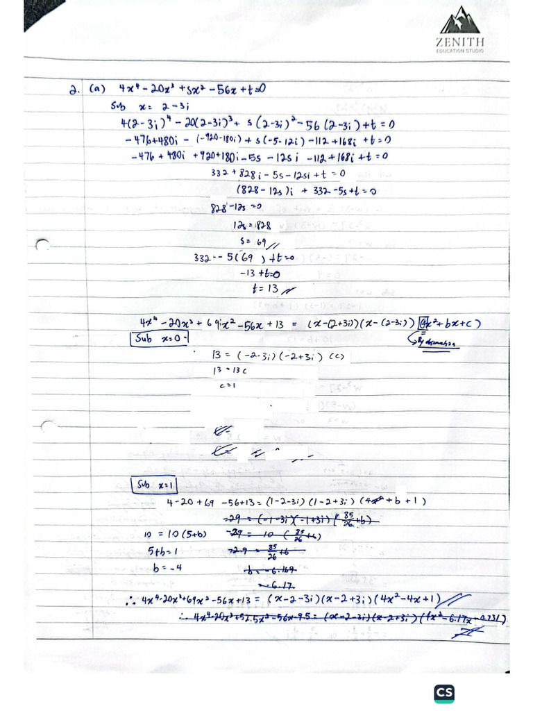 Complex Numbers Assignment QN 2 | PDF