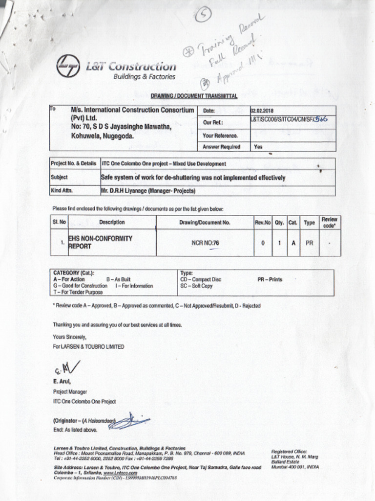 Sample NCR 01 | PDF