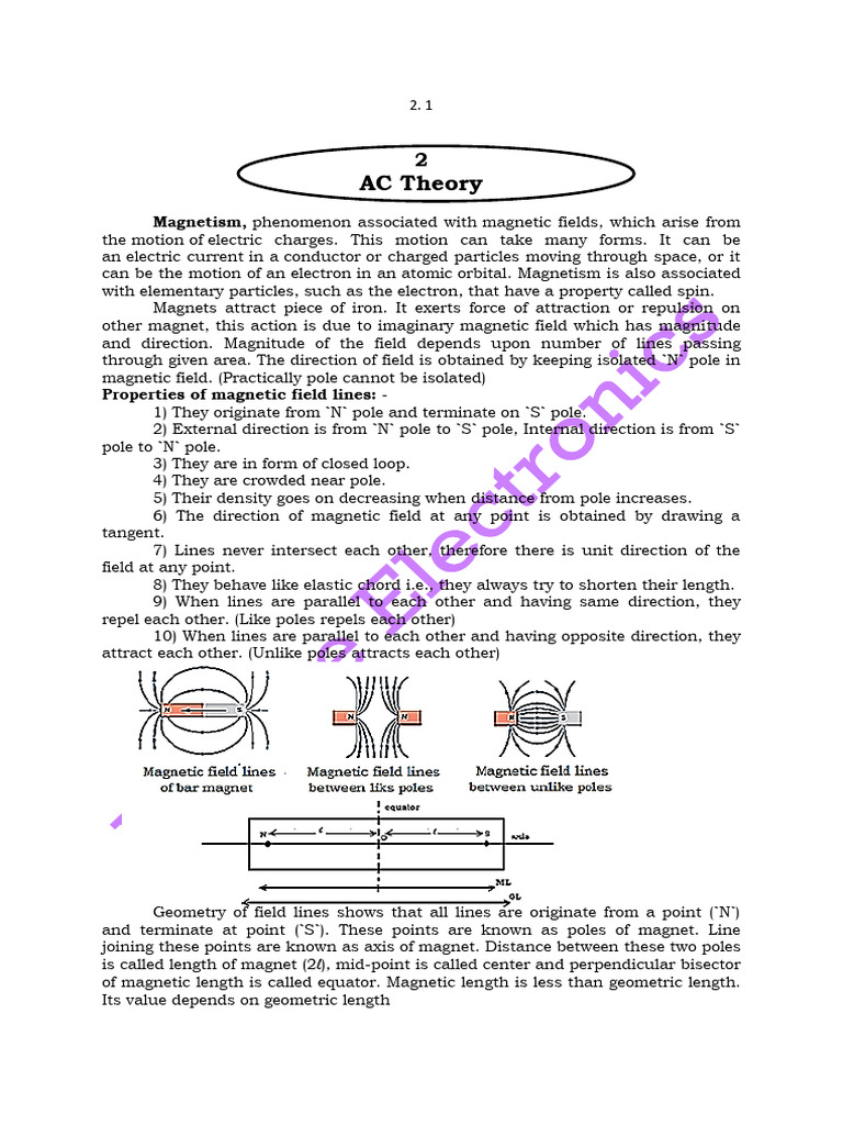 AC Theory Final Print LAST | PDF | Electromagnetic Induction | Inductor