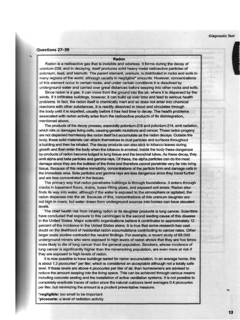 TOEFL Reading Practice - June 10th - Answer Key | PDF