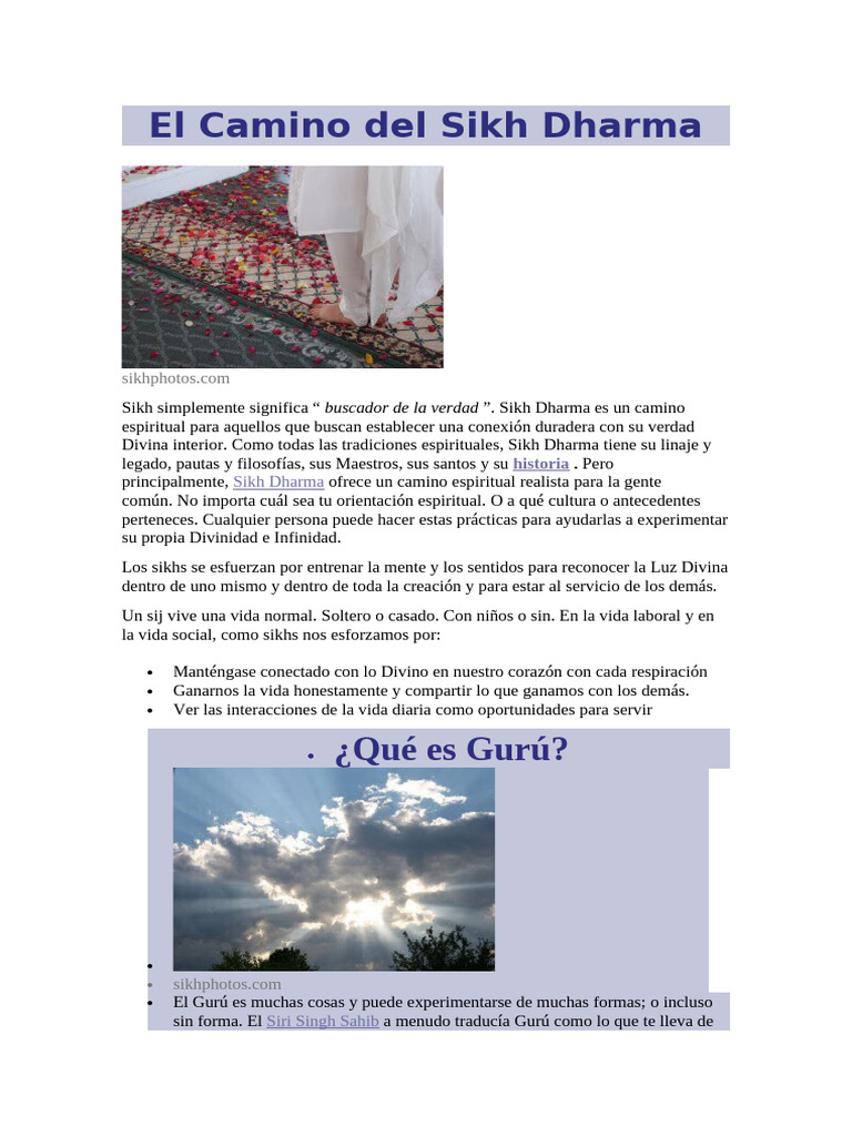 El Camino Del Sikh Dharma | PDF | Espiritualidad