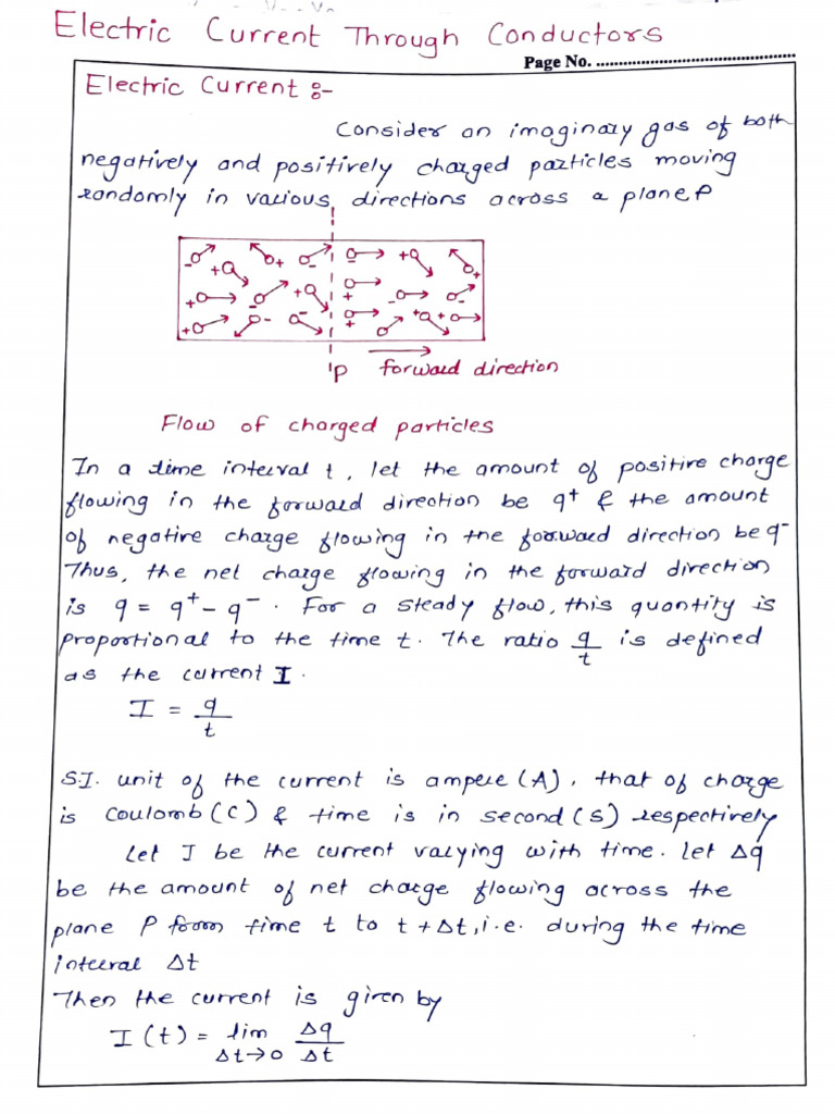 Electric Current Through Conductor | PDF | Resistor | Electrical ...