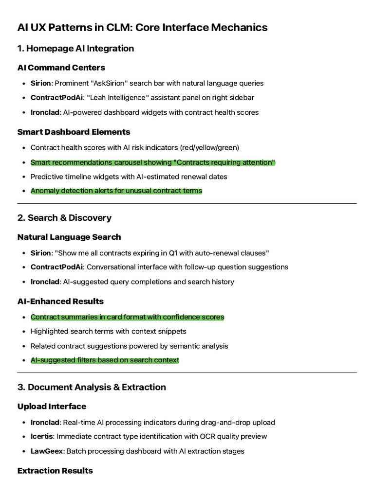 Feature AI UX Patterns in CLM_ Detailed Interface Mechanics | PDF ...