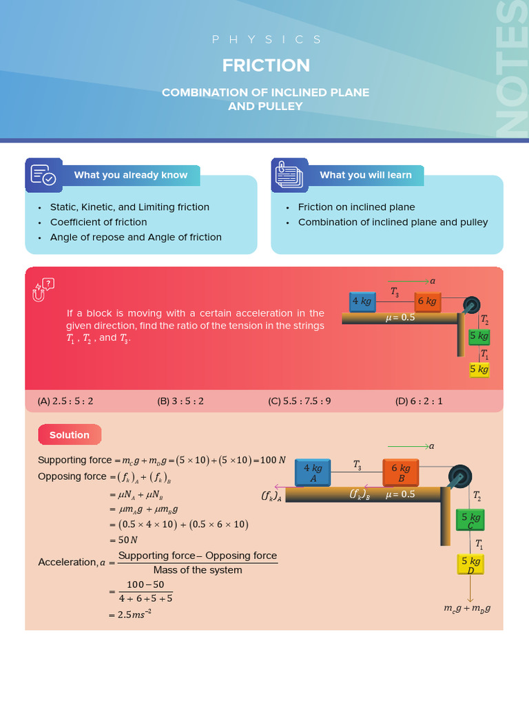 Friction and Motion on Inclined Planes | PDF | Force | Friction
