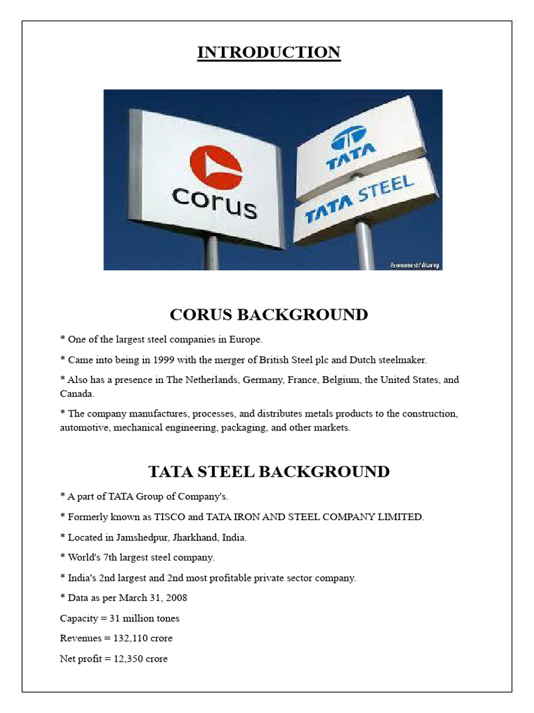 Tata Corus Deal | PDF | Economies | Business