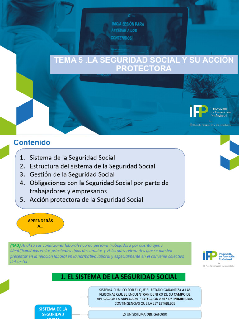Tema 5. La Seguridad Social y Su Acción Protectora | PDF | Jubilación ...