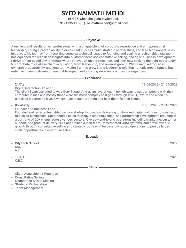 Naima Th Mehdi Cv | PDF | Startup Company | Small Business & Entrepreneurs