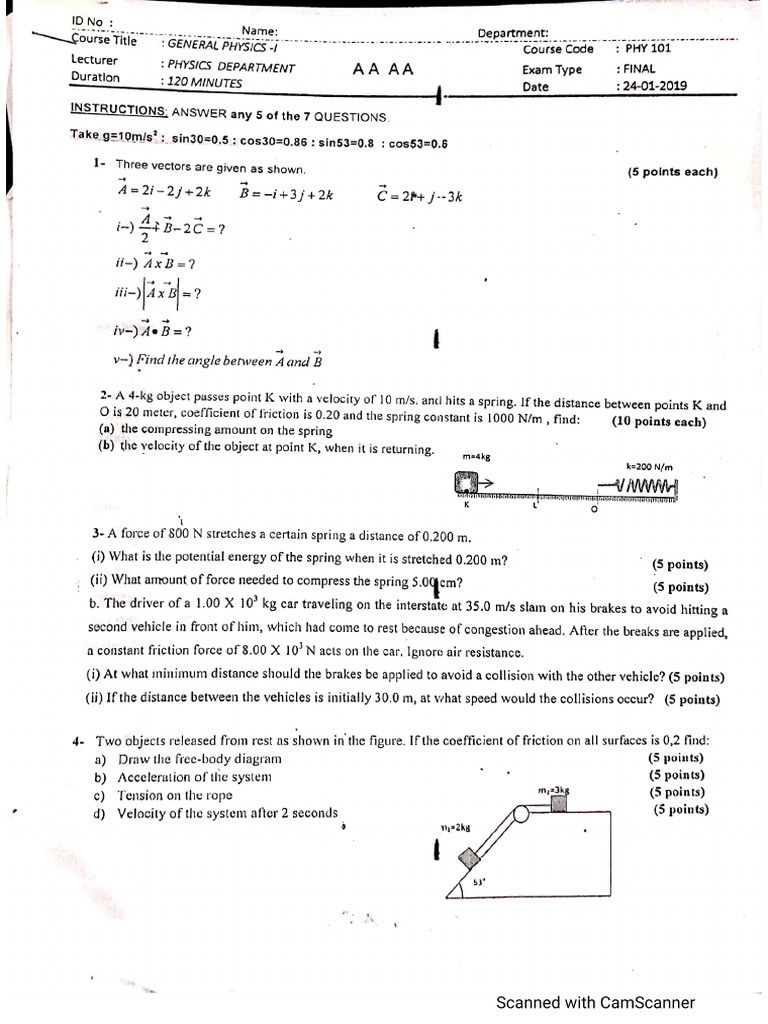 PHYSICS PAST QUESTIONS - Beginner Friendly | PDF