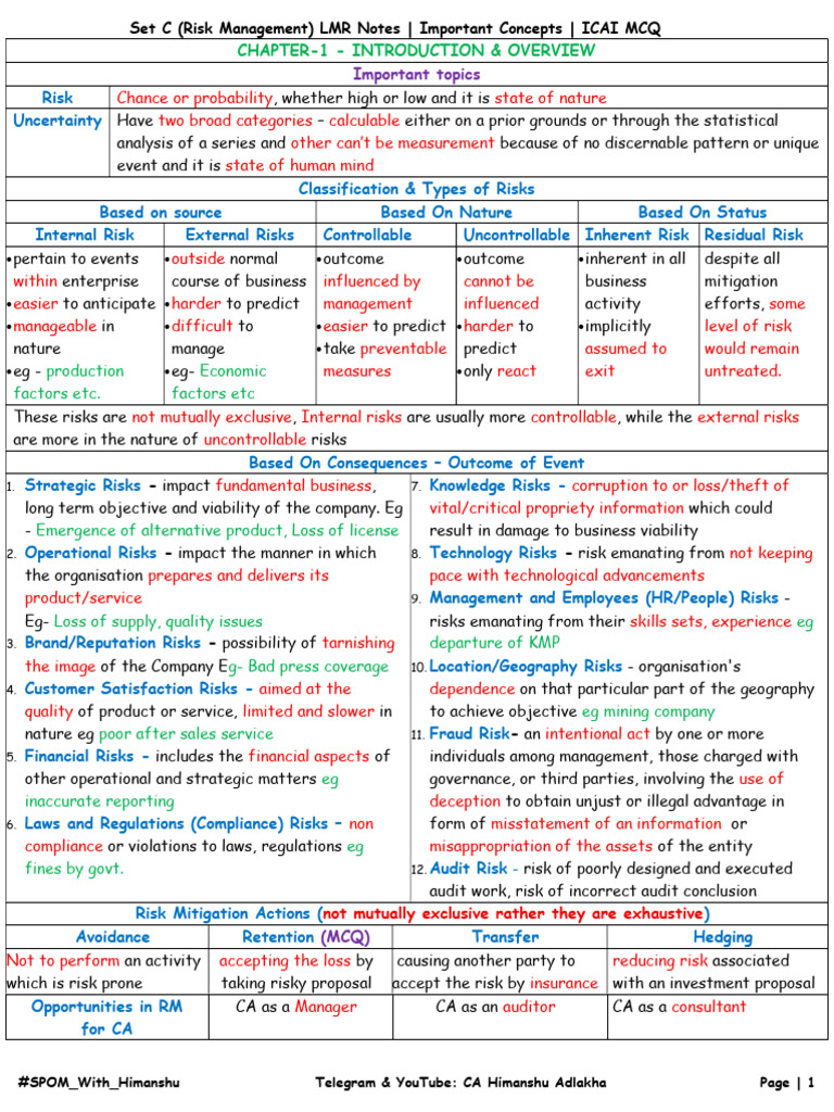 Risk Management Concepts and Strategies | PDF | Risk | Risk Management