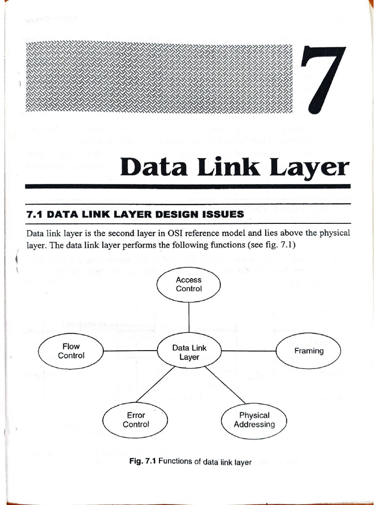 Data Link Layer Design Issues, Error Detection and Error Correction. | PDF