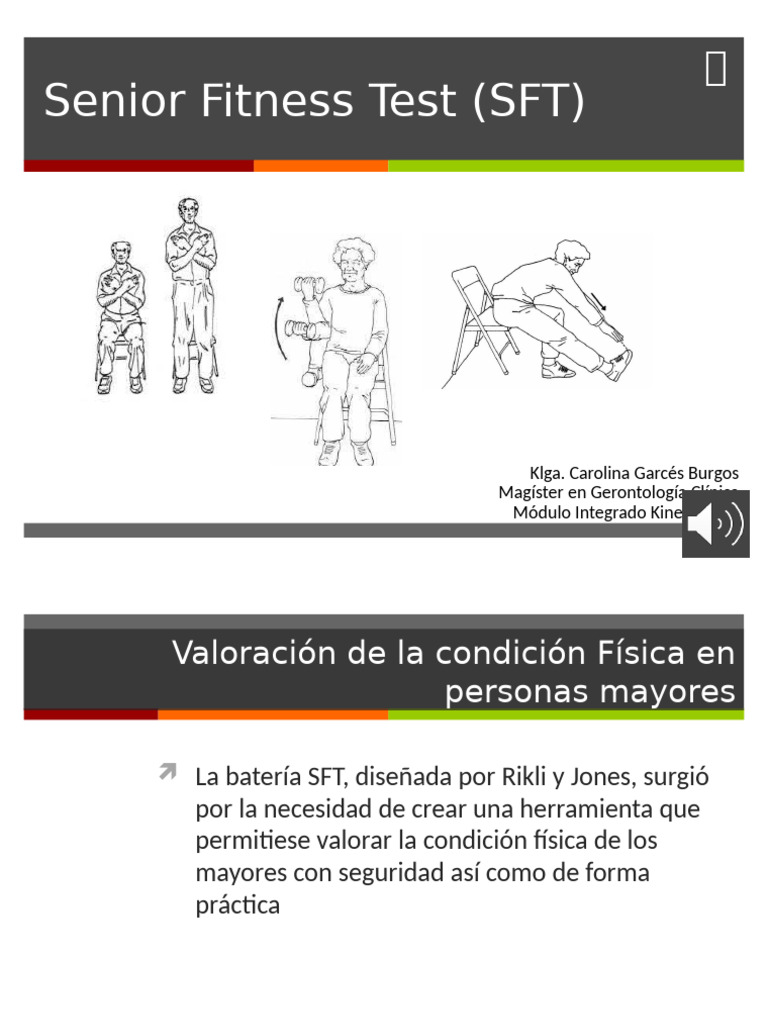 Senior Fitness Test Con Presentación | PDF | Aptitud física | Medicina ...