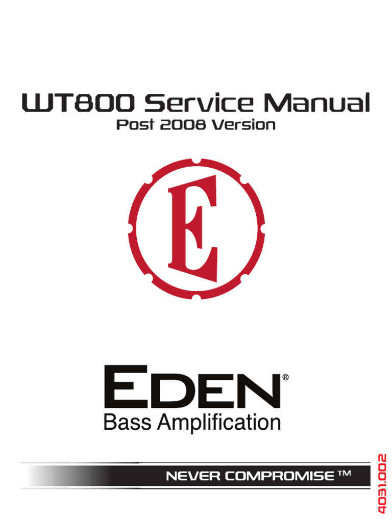 WT800 Service Manual Overview | PDF | Equalization (Audio) | Amplifier