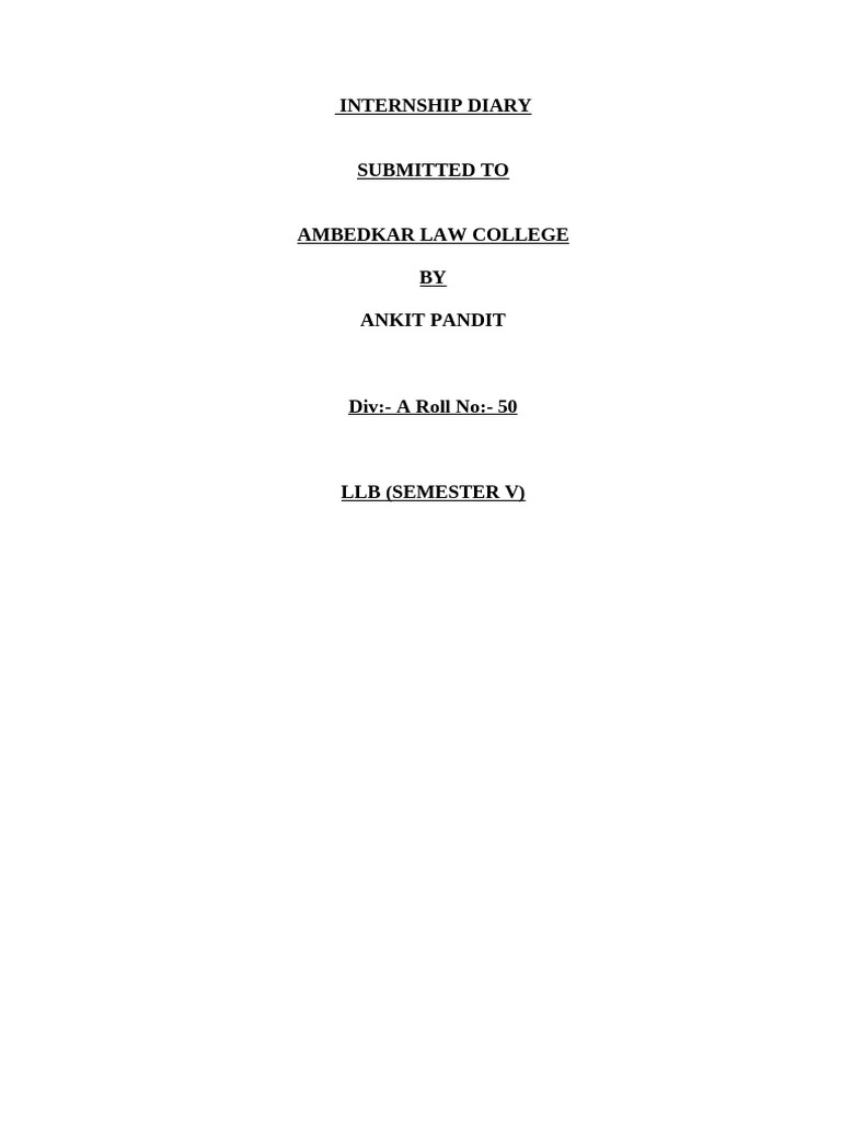 6.internship Diary | PDF | Justice | Crime & Violence
