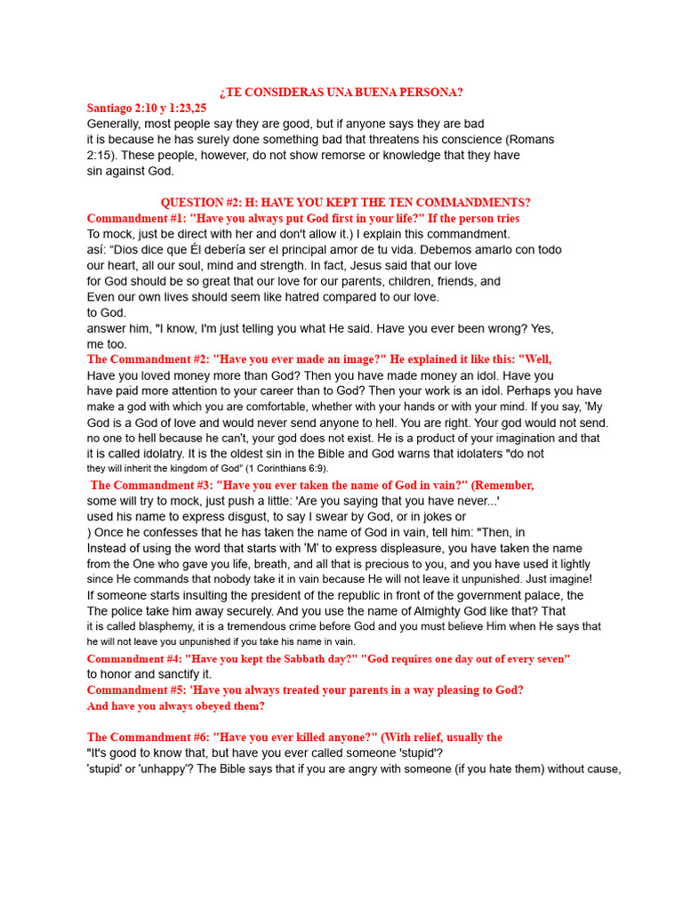 Evangelizing With The 10 Commandments | PDF | Religious Belief And ...