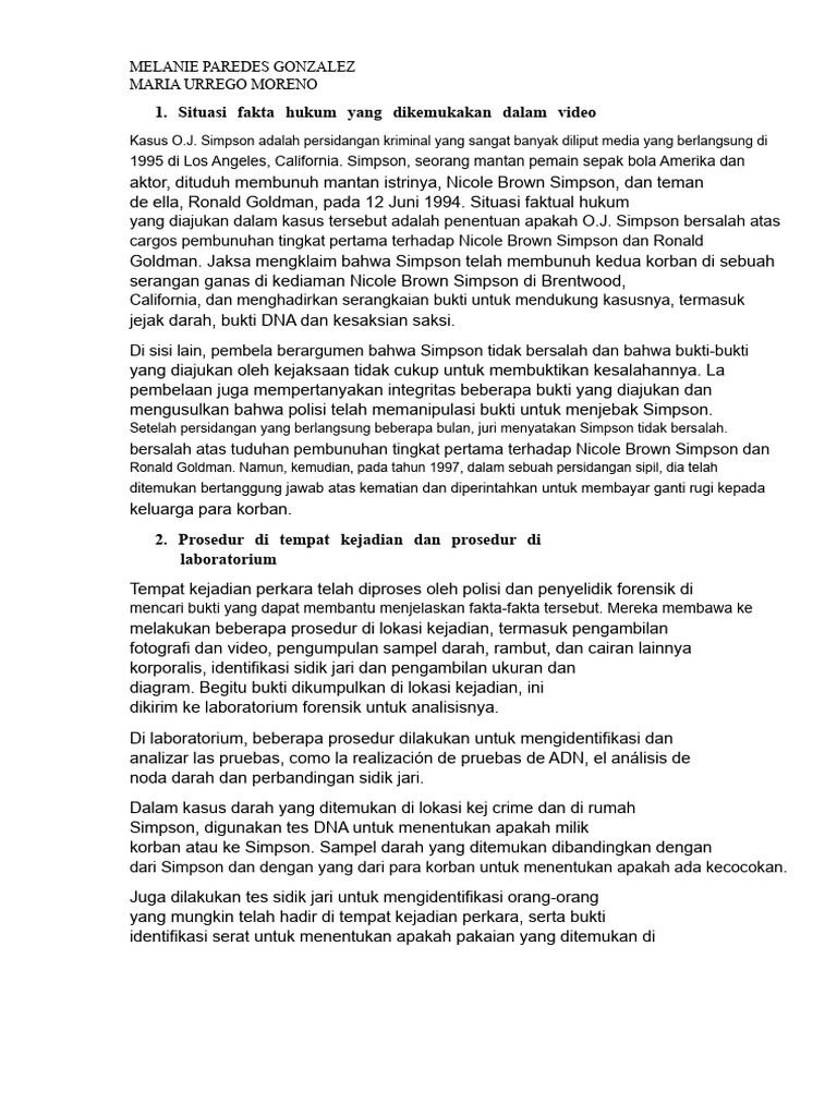 Kasus O.J. SIMPSON | PDF
