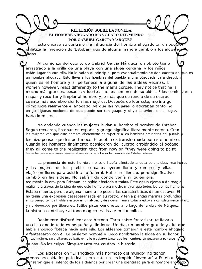 El Ahogado Más Hermoso Del Mundo | PDF