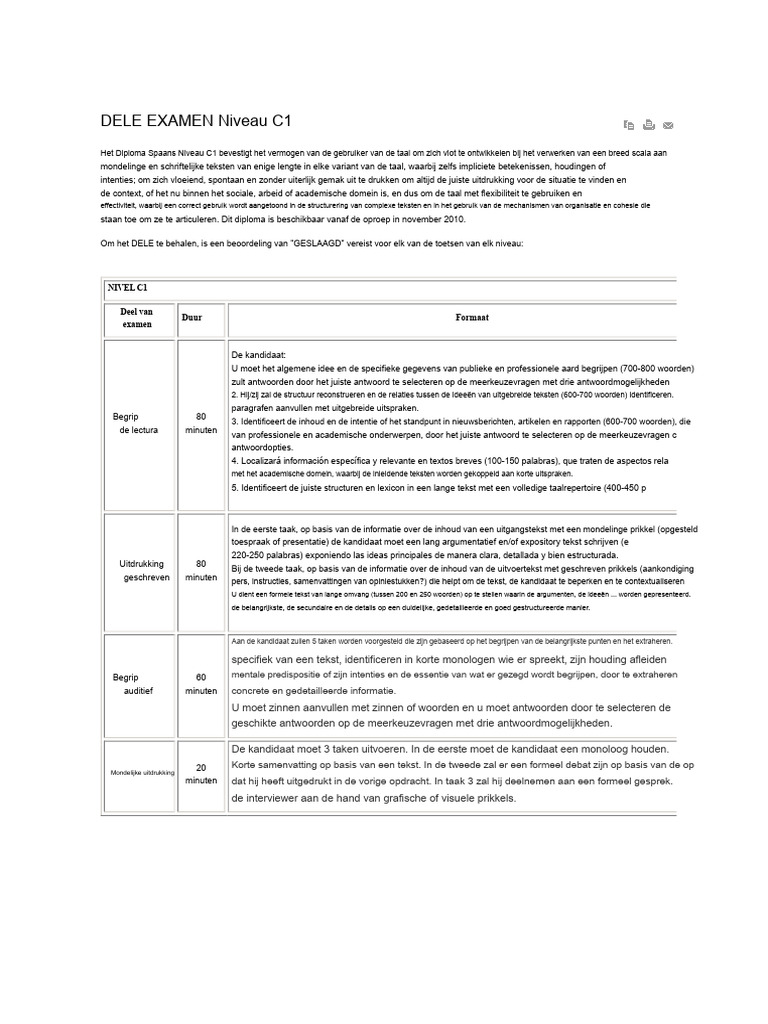 Dele Examen Niveau C1 | PDF