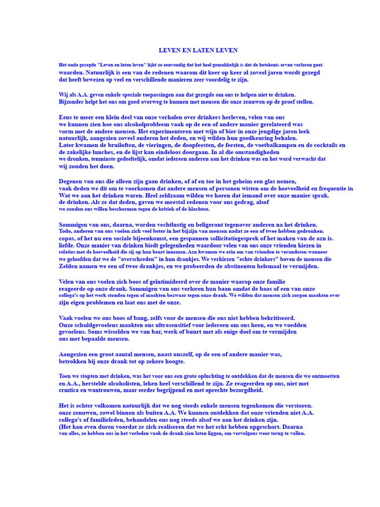 leef en laat leven | PDF