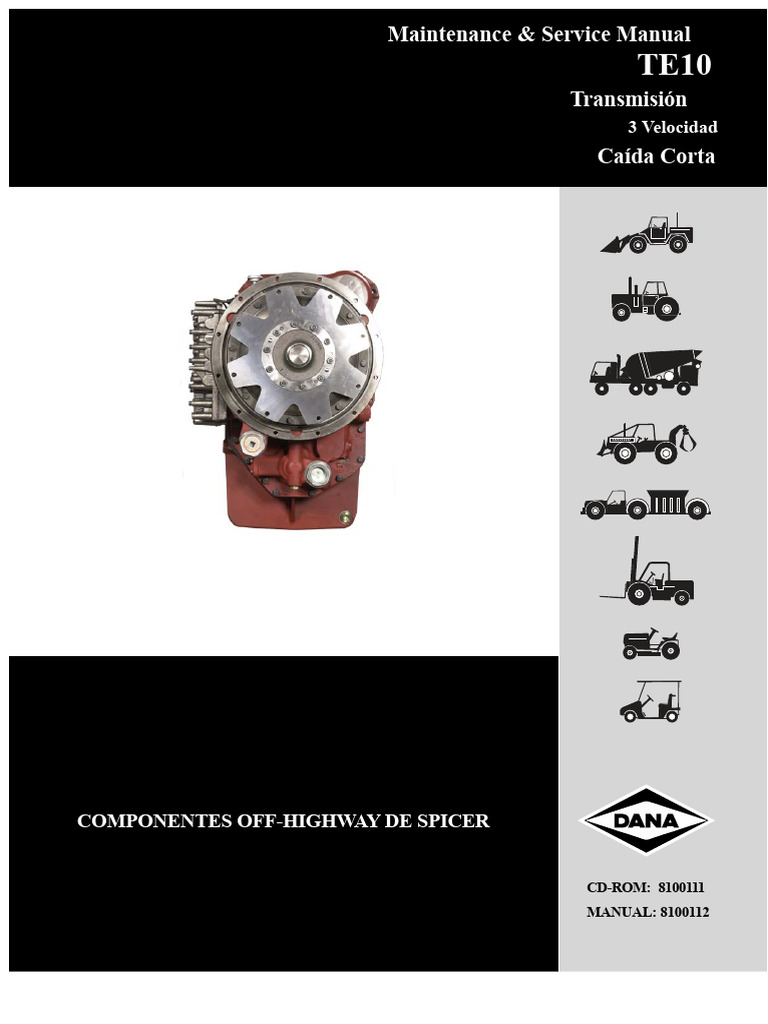 Manual de Servicio - TE10 | PDF | Eje | Rodamiento (Mecánico)