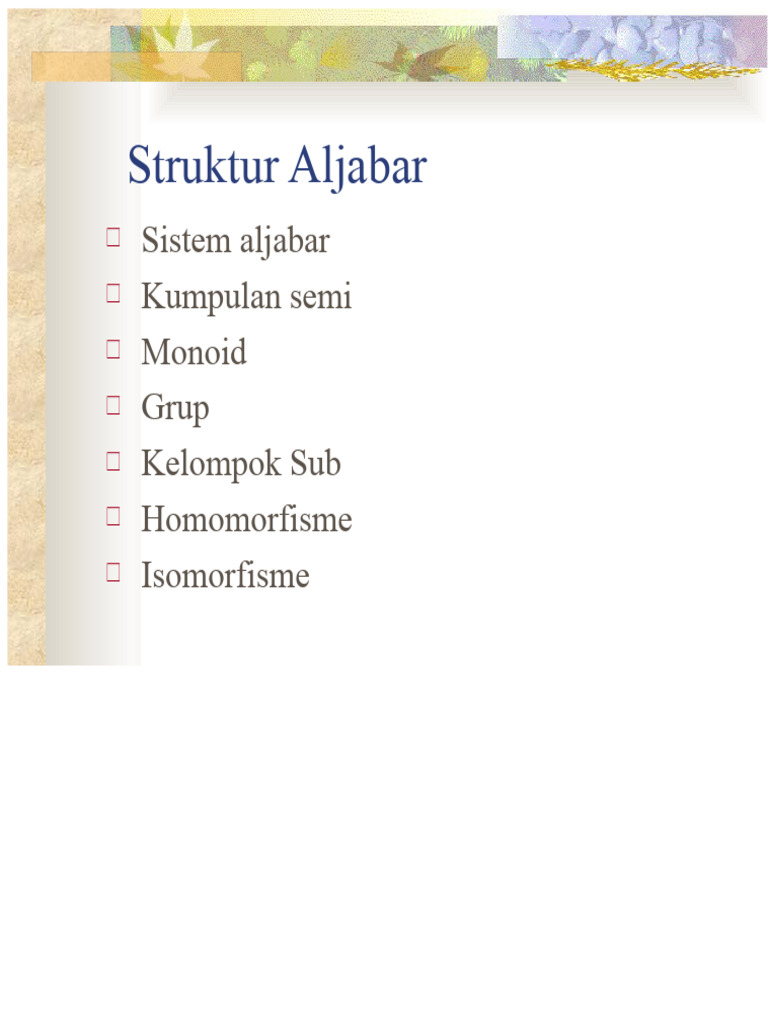 DSGT-3 Struktur Aljabar Akhir | PDF